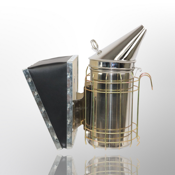Medium Size Smoker Stainless Steel & Leather – The Beehive Box